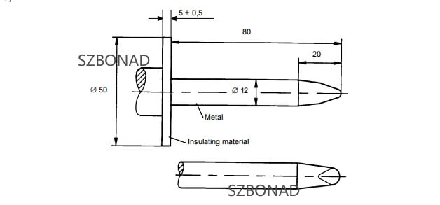 Unjointed test finger probe 11 of IEC 61032 - BONAD