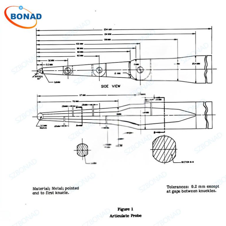 CSA C22.2 No.12 Figura 1 Sonda Articulada - Sonda de Teste BONAD